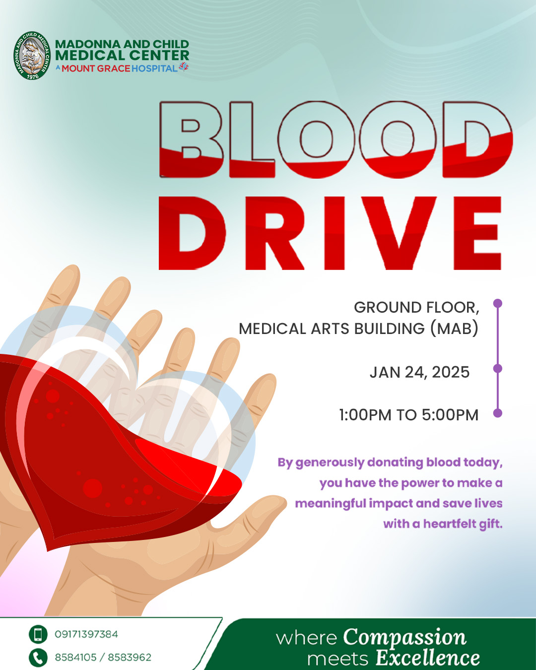 MCMC: Blood Drive 2025 - Madonna and Child Medical Center